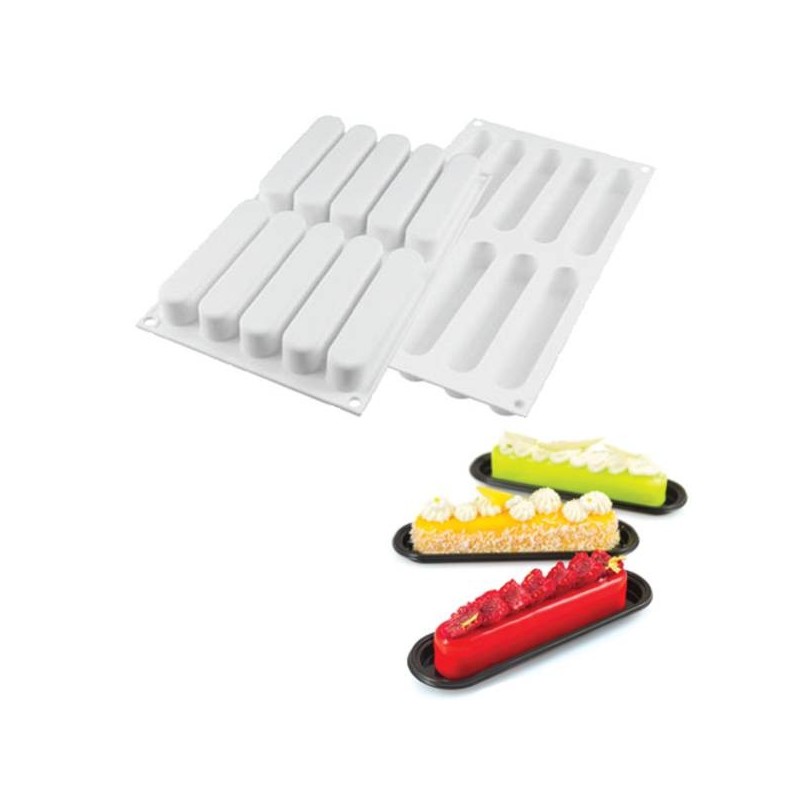 Comprar moldes de silicona curveflex Silikomart fashion eclair 80