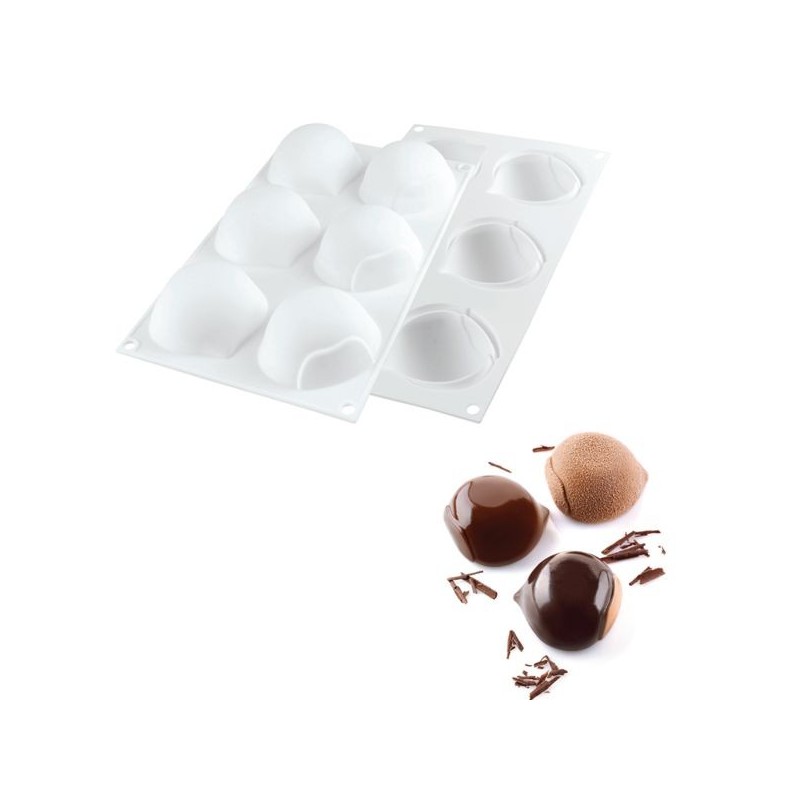 comprar moldes de silicona curveflex Silikomart marron glace 110