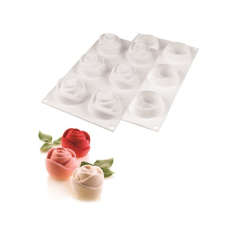 Comprar moldes de silicona curveflex Silikomart professional Rosa 145