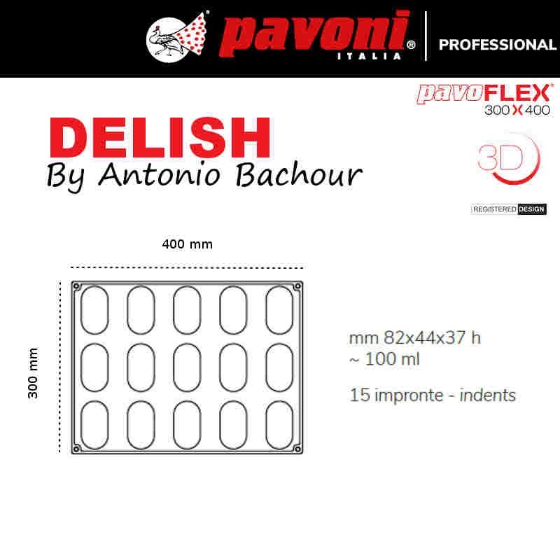 Molde para repostería y pastelería Delish PX4356S Pavoflex de Pavoni