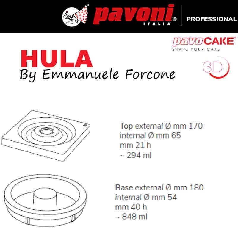 Set de moldes Hula de la serie Pavocake de Pavoni moldes de repostería