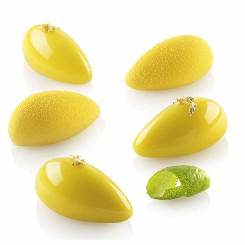 Molde quenelle 10 de silicona 100% curveflex de silikomart profesional