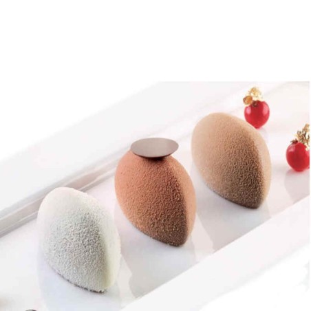 Venta de moldes profesionales Silikomart. Molde Quenelle de curveflex