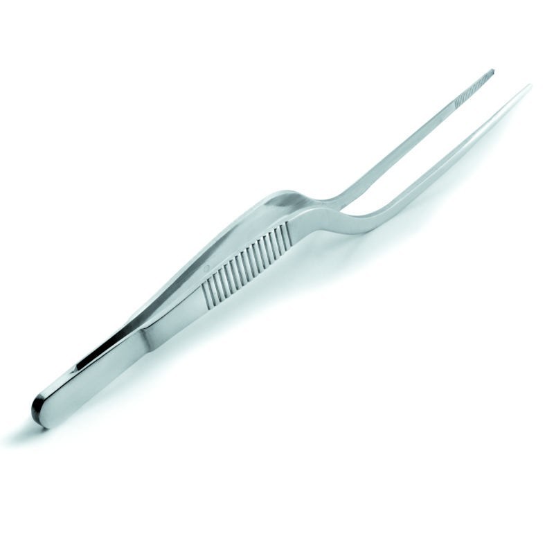 Comprar pinzas de precisión acodadas para emplatar de Lacor tamaño 16 cm