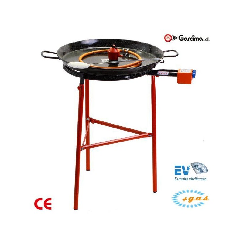 Comprar Kit de ahorro paellero plano 50 y paellera esmaltada