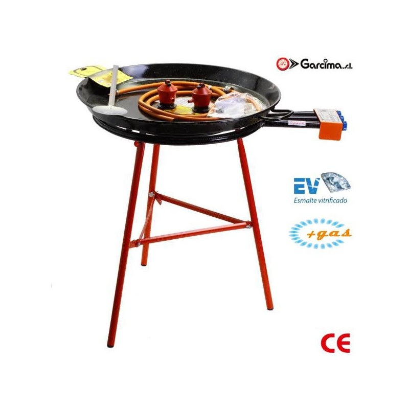 Kit de ahorro compuesto por paellero de 70 cm y paellera de 80 cm