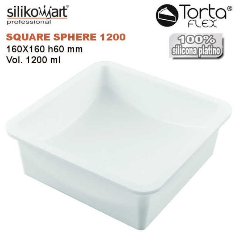 Comprar molde square sphere de silicona 1200 Tortaflex de Silikomart