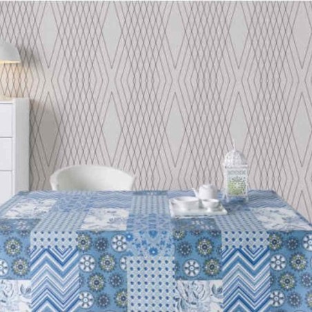 Comprar hule de mesa al corte Courbet blue serie fibratex de Aitana