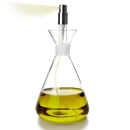 Dispensador con spray para aceite o vinagre en cristal borosilicatado