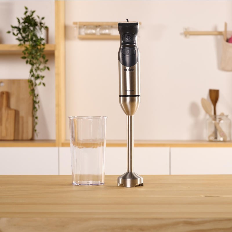 Batidora de brazo BA5610 Pro, potencia de 1500W de Solac en acreo inox