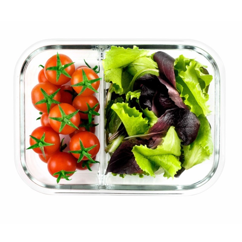 Táper rectangular para alimentos con doble compartimento Lunch Away