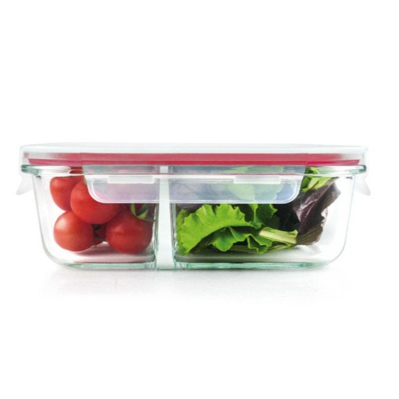 Táper rectangular para alimentos con doble compartimento Lunch Away