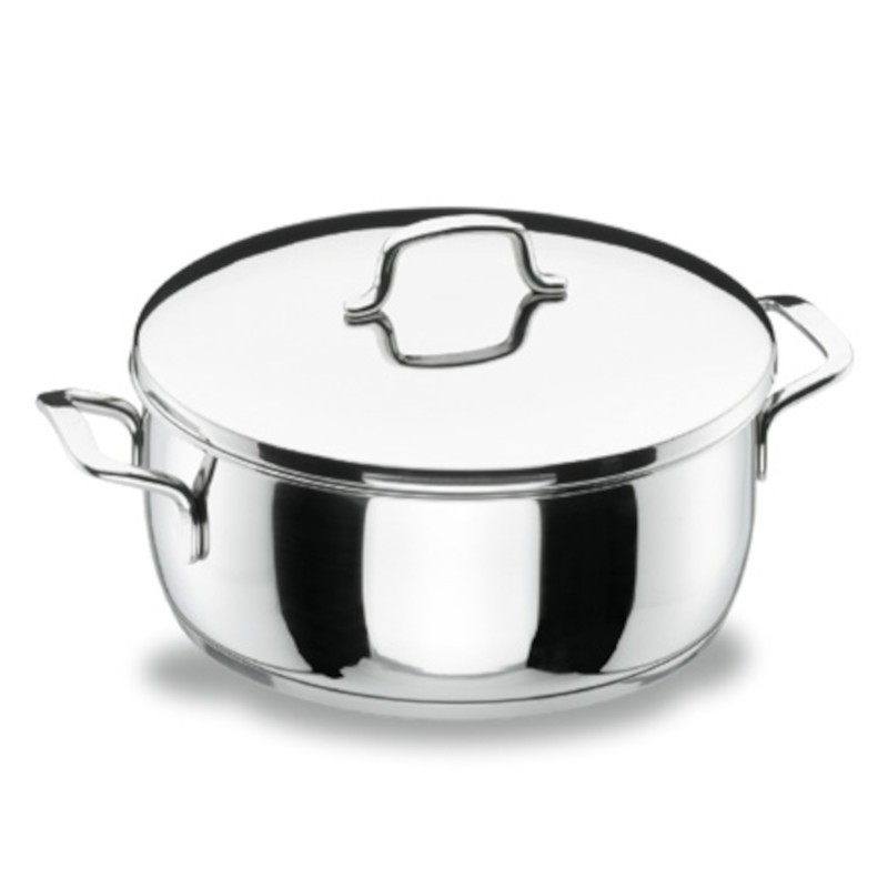 Cacerola serie Gourmet de acero INOX 18/10 con tapa de Lacor en oferta