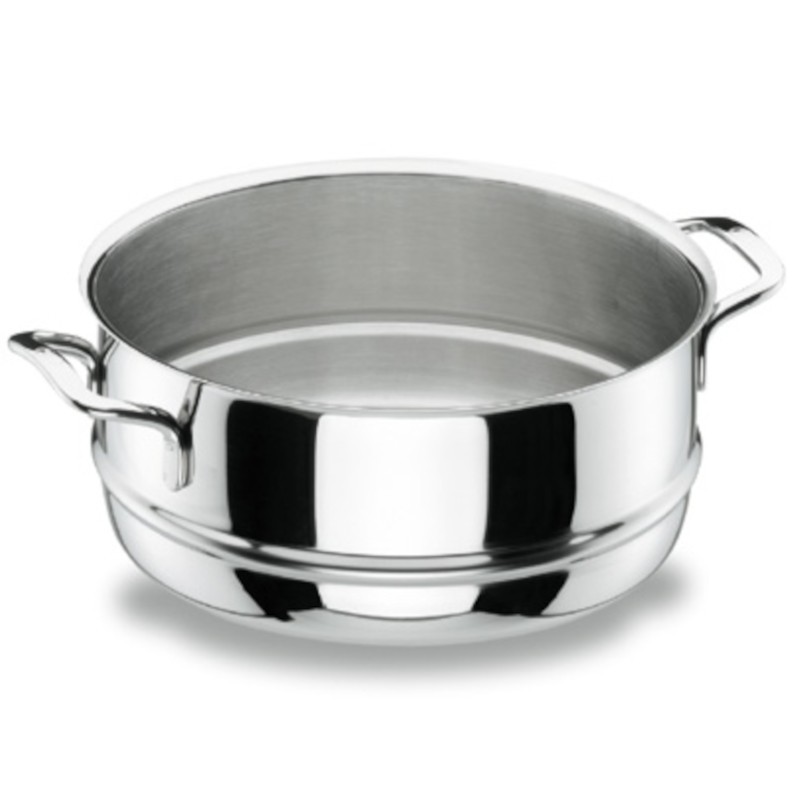 Cacerola vapor de acero INOX 18/10 Gourmet Lacor con la mejor oferta