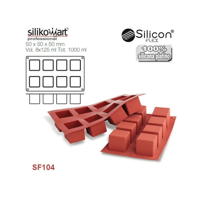 Comprar moldes silikomart profesional siliconflex sf104 sf105 cubos
