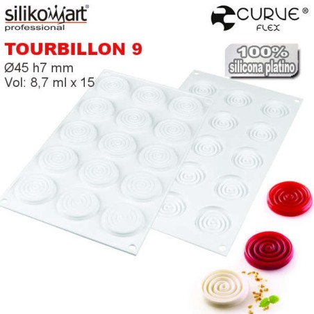 Comprar moldes de silicona curveflex Silikomart Tourbillon 9